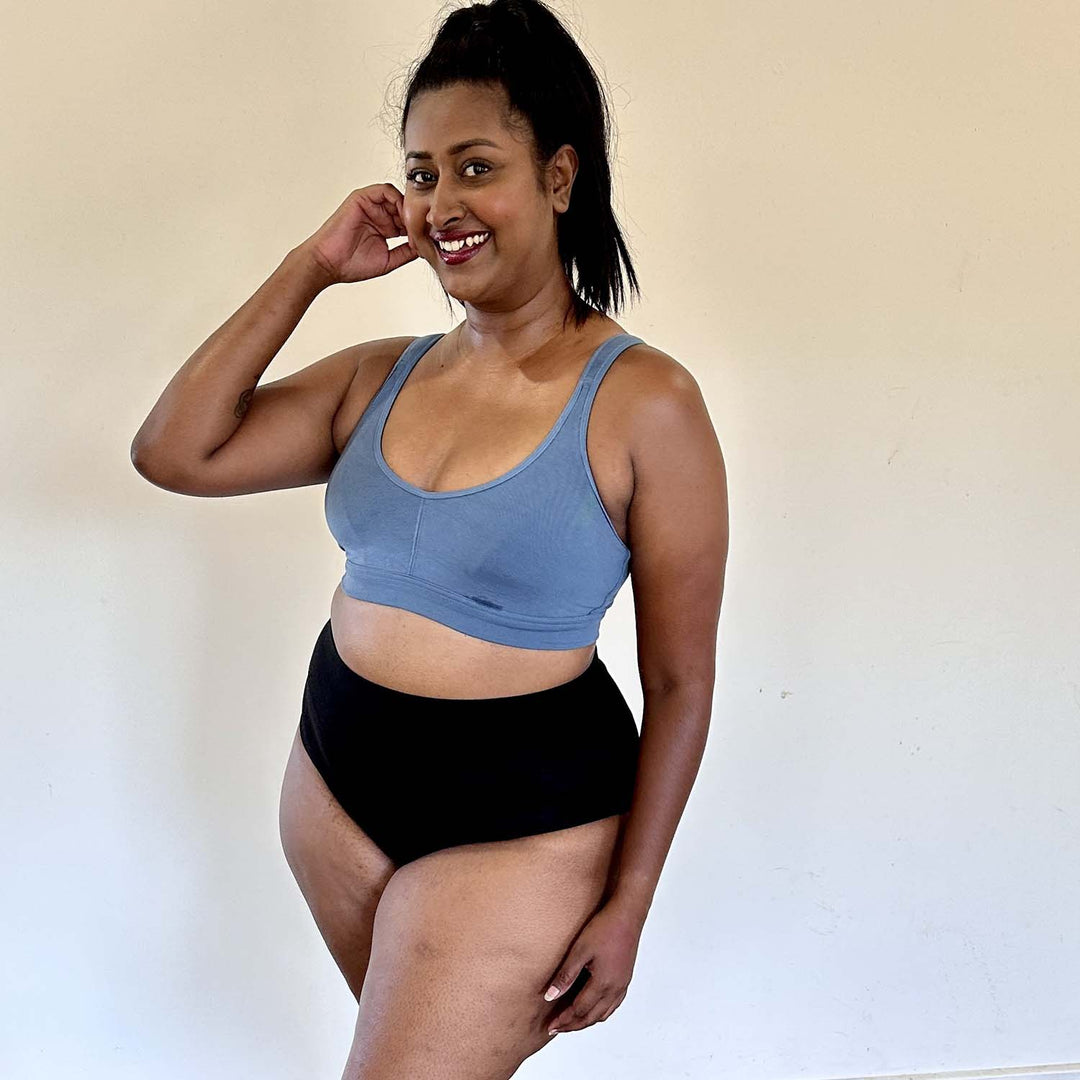 Cotton Bra - Denim - Tights & Clothes In Sizes 1-34 - Snag – Snag Canada