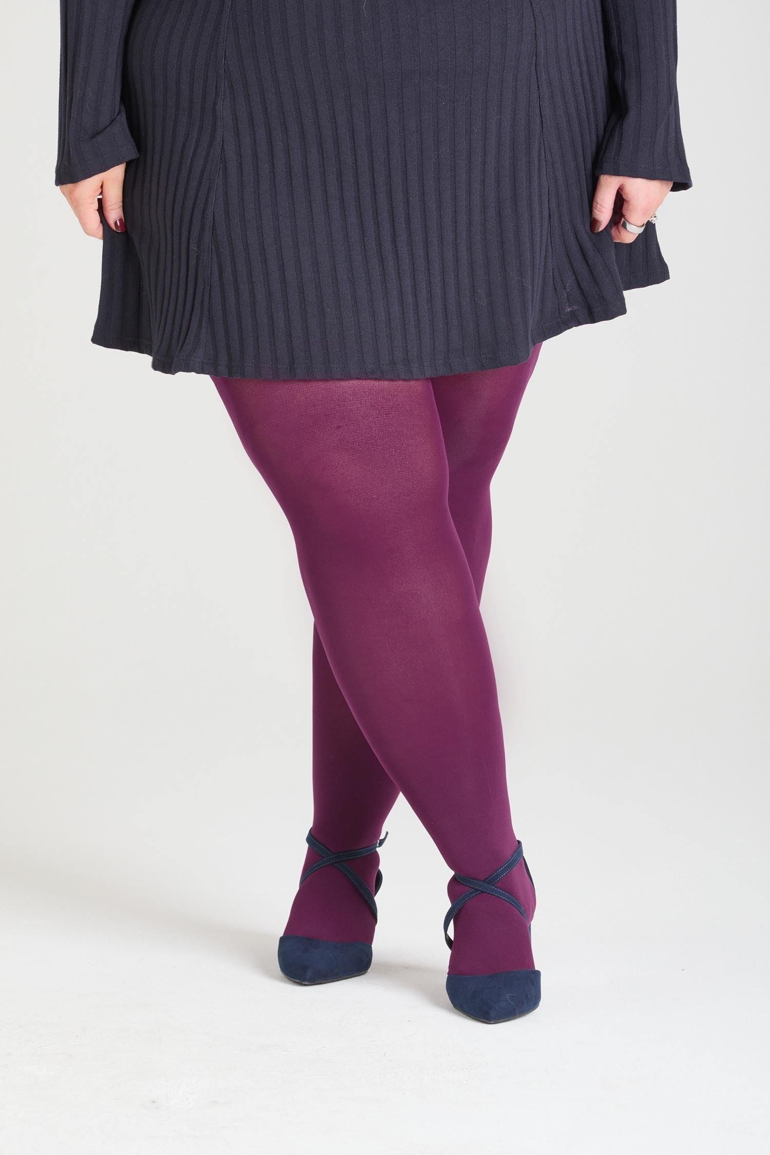 80 Denier Tights in Mulberry – Snag Canada
