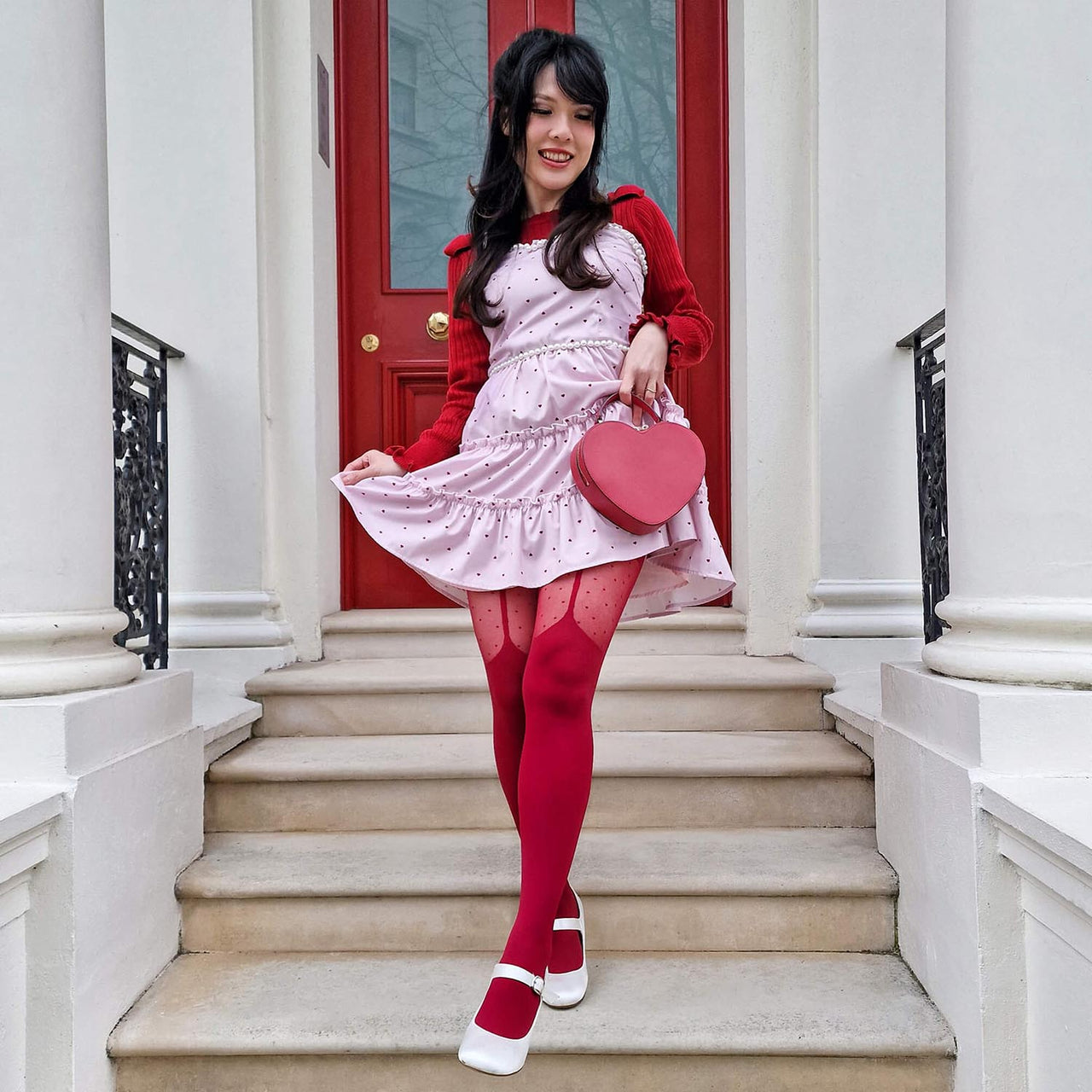 The Polka - Blood Red - Tights & Clothes In Sizes 1-34 - Snag – Snag Canada