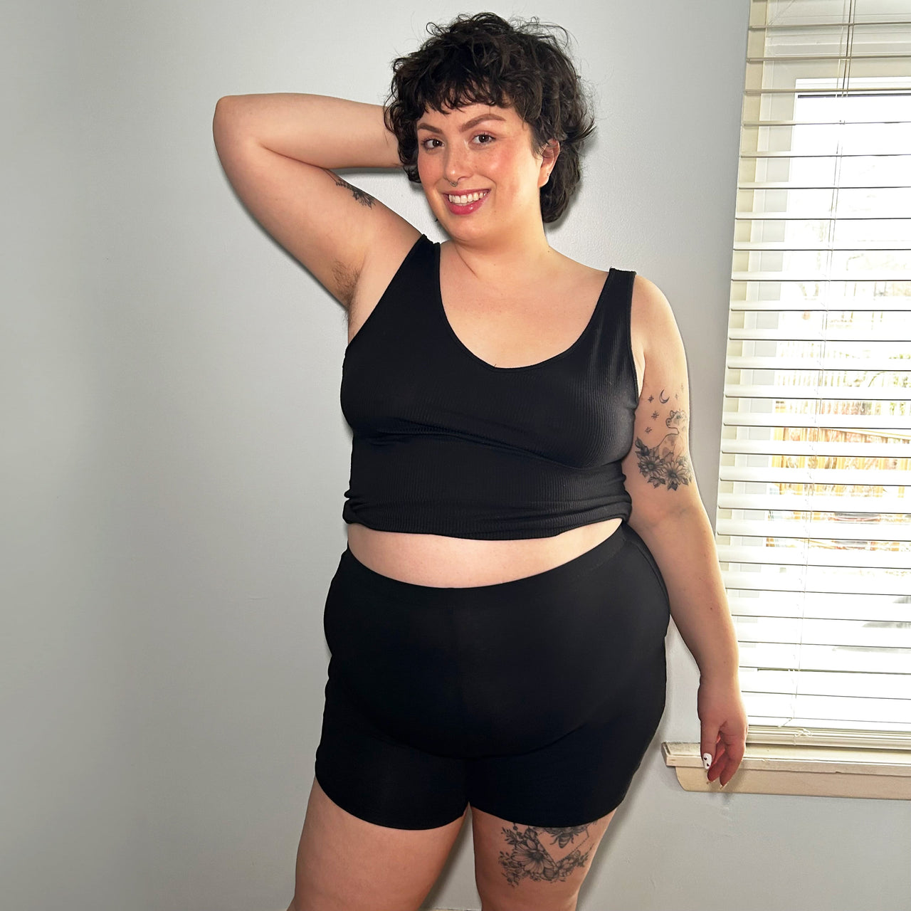 Organic Cotton Femme Boxer Shorts - Black - Tights & Clothes In Sizes 1 ...